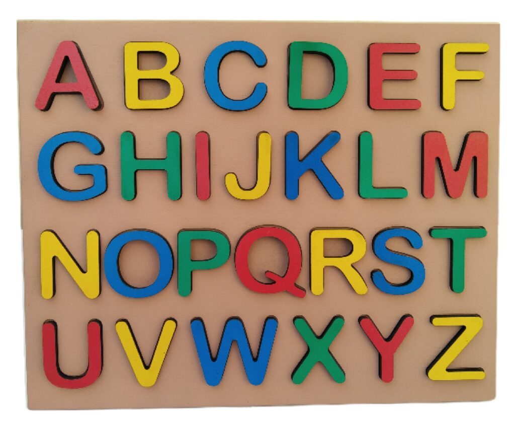 English Alphabet Board - Raised Letters - 24 x 30cm