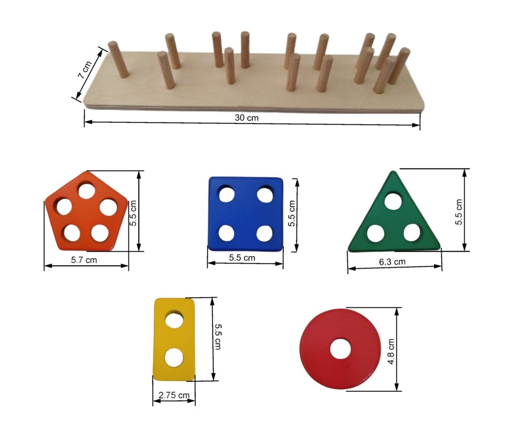 Shape Column Matching – Wooden Shape Sorting Puzzle for Kids